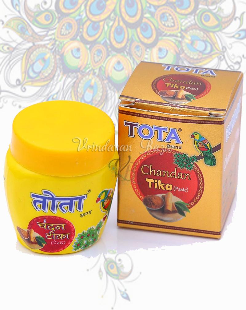 Chandan TIKA Paste for Puja | Sandalwood Tilak with Kesar – Vrindavan ...